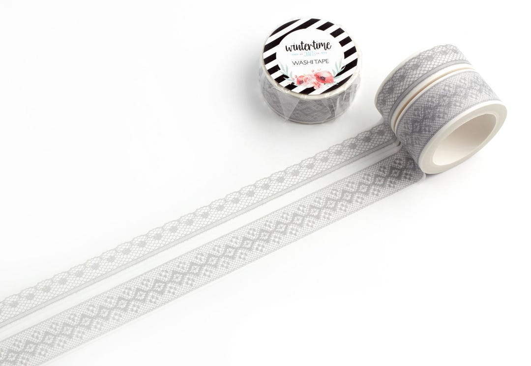 Grey Lace Washi Tapes *SHOP EXCLUSIVE* Masking Tape With Elegant ...