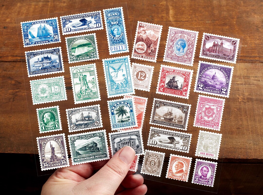 Vintage Stamps Reproduction Stickers, 2 Sheets A6 *SHOP EXCLUSIVE ...