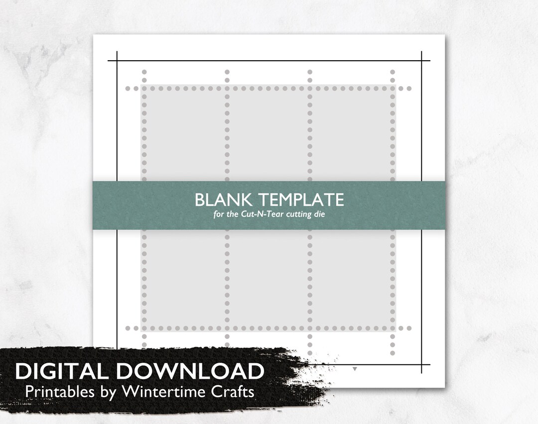 Blank Template, Cut-n-tear Digital File for Die Cutting Make Your Own ...