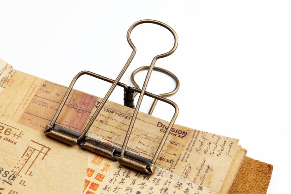 Vintage Bronze Skeleton Paper Clips 3 Sizes Hollow Wire - Etsy