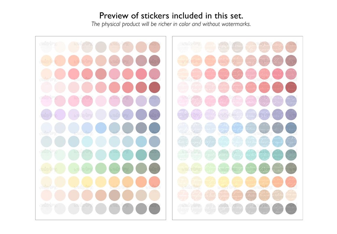 Pastel Rainbow Colored Dot Stickers, 2 Sheets A6 *SHOP EXCLUSIVE ...