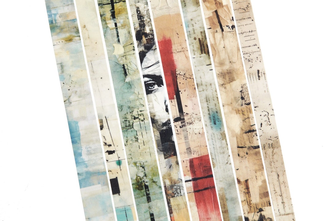 Collage Collection, 8 Rolls of Abstract Washi Tape *SHOP EXCLUSIVE* Set ...