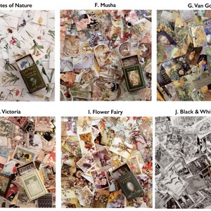 Vintage Mini Cards - 100 Small Printed Cards for Crafts, Scrapbooking ...