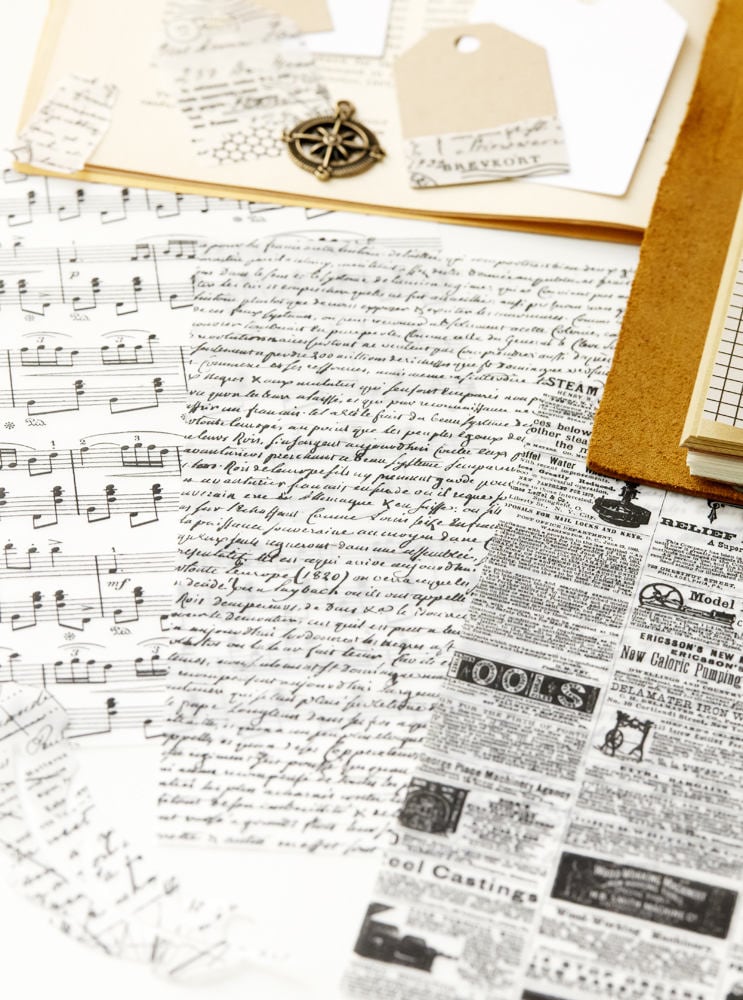 Printed Vellum Paper 10 Small Sheets White Black Ink SHOP | Etsy