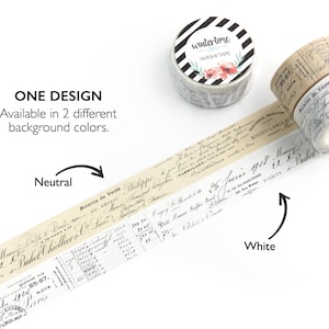 French Receipts Washi Tape *SHOP EXCLUSIVE* Retro Writing Decorative ...
