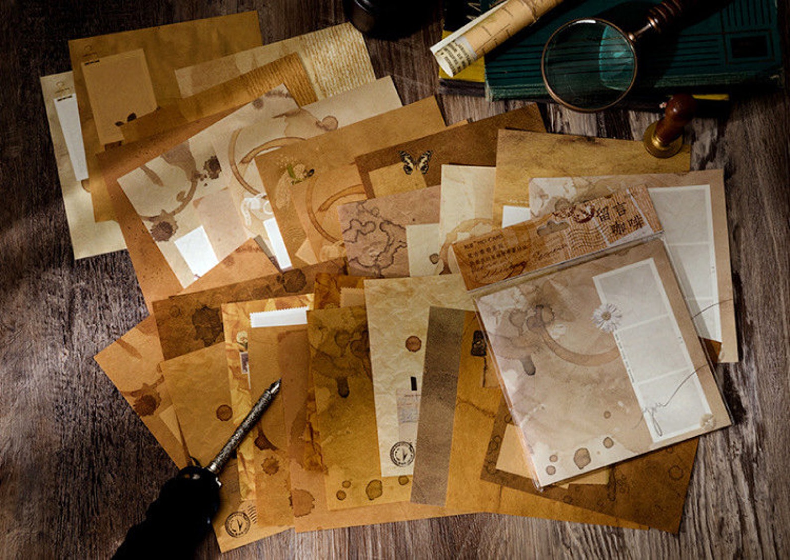 Paper Material Pack 30 Sheets Vintage Style Prints for Art - Etsy