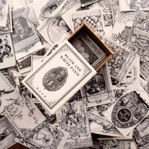 Vintage Mini Cards - 100 Small Printed Cards for Crafts, Scrapbooking ...