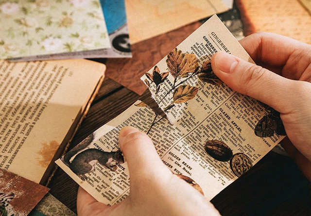 Decorative Paper Material Set Collage or Floral Pattern - Etsy