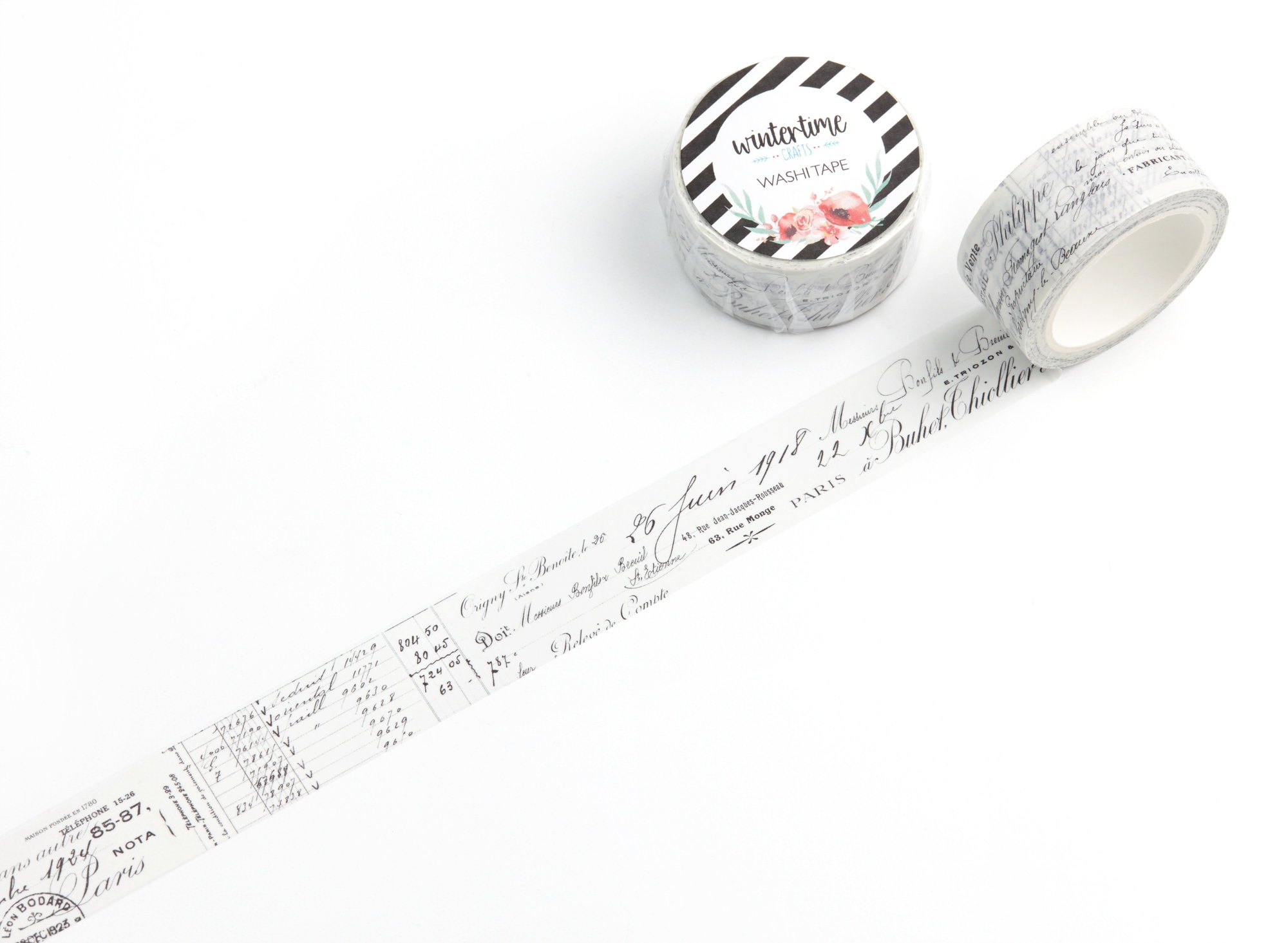 French Receipts Washi Tape *SHOP EXCLUSIVE* Retro Writing Decorative ...