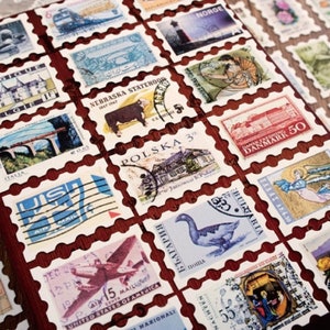 Vintage Mini Cards - 100 Small Printed Cards for Crafts, Scrapbooking ...
