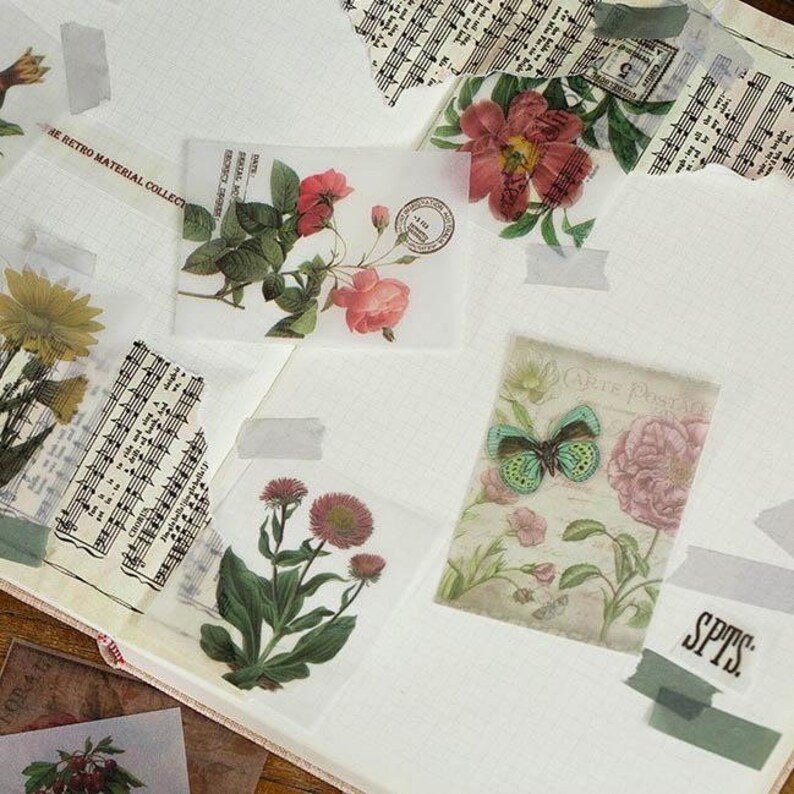 400 Pages Vellum Material Book, Translucent Paper 1.9" X 2.6" - Small ...