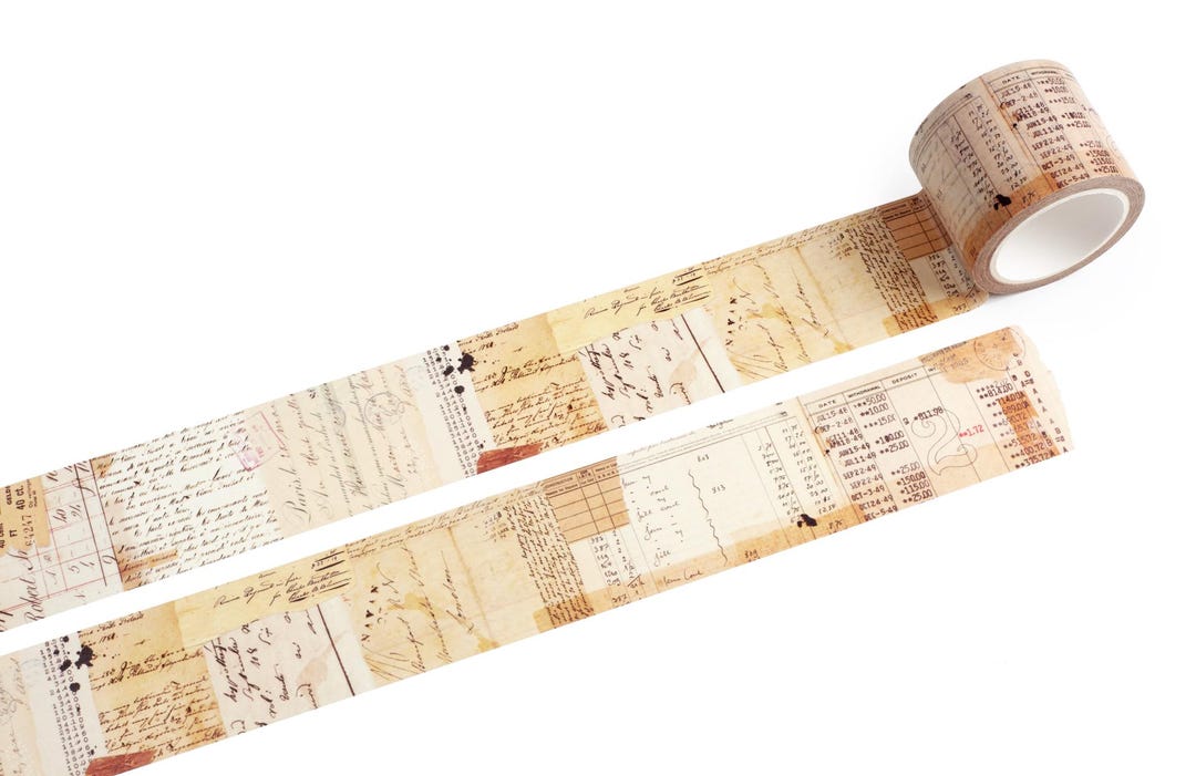 Old Letters Collage Washi Tape *SHOP EXCLUSIVE* Antique Aged Retro ...