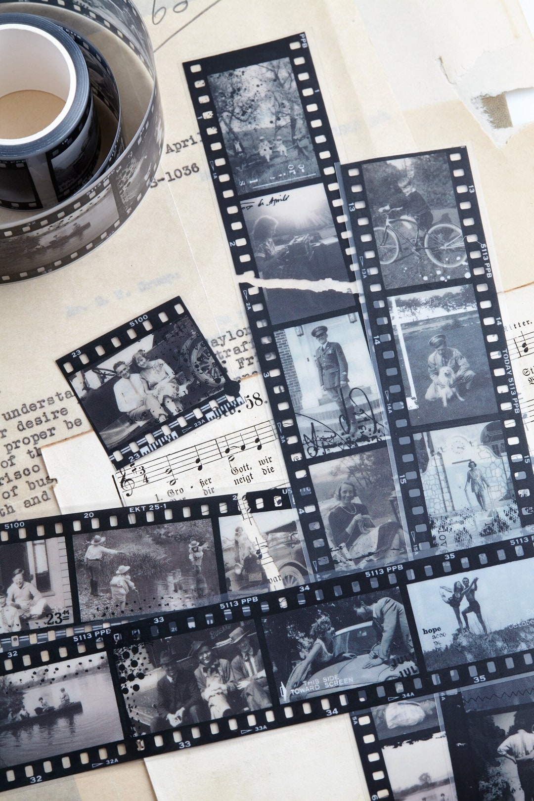 Old Photographs PET Tape *SHOP EXCLUSIVE* Vintage Negative Film Strips ...