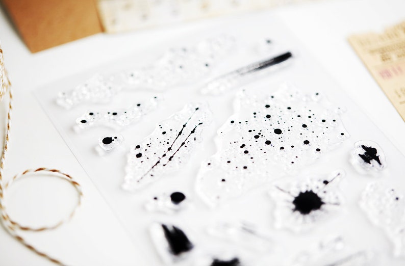 Set of Clear Stamps - Grunge Splatter and Brush Strokes *SHOP EXCLUSIVE ...