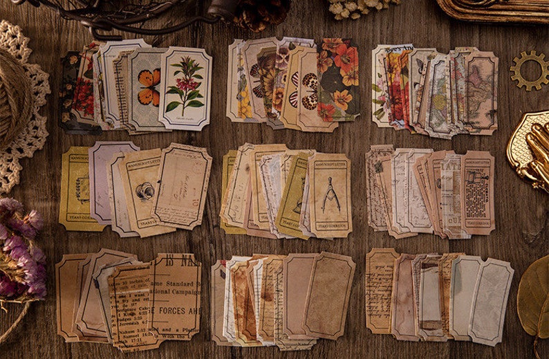 Retro Ticket Sticker Set Vintage Style Decorative Tickets - Etsy