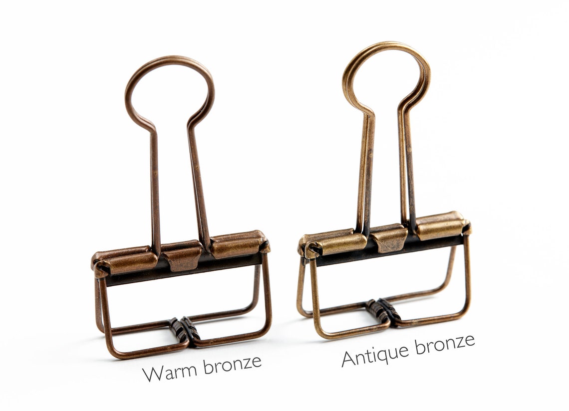 Vintage Bronze Skeleton Paper Clips 3 Sizes Hollow Wire - Etsy