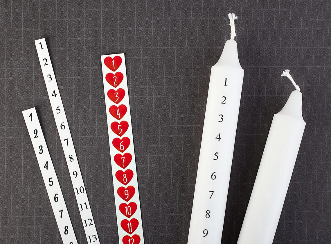 DIY Advent Calendar Candle *SHOP EXCLUSIVE* Decals With Numbers, Set of ...