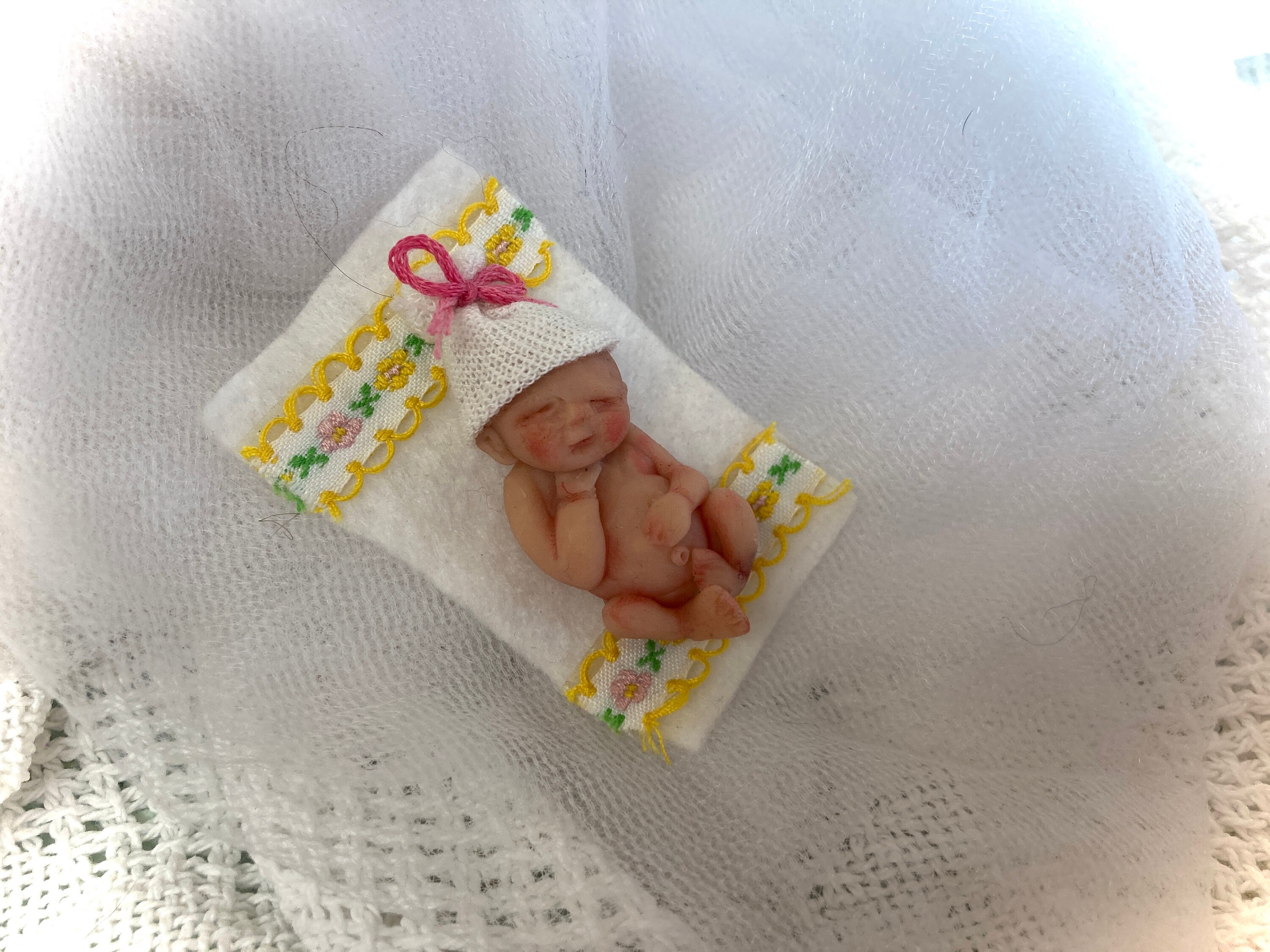 Dolls & Miniatures Polymer clay baby boy,newborn dollhouse gift ...