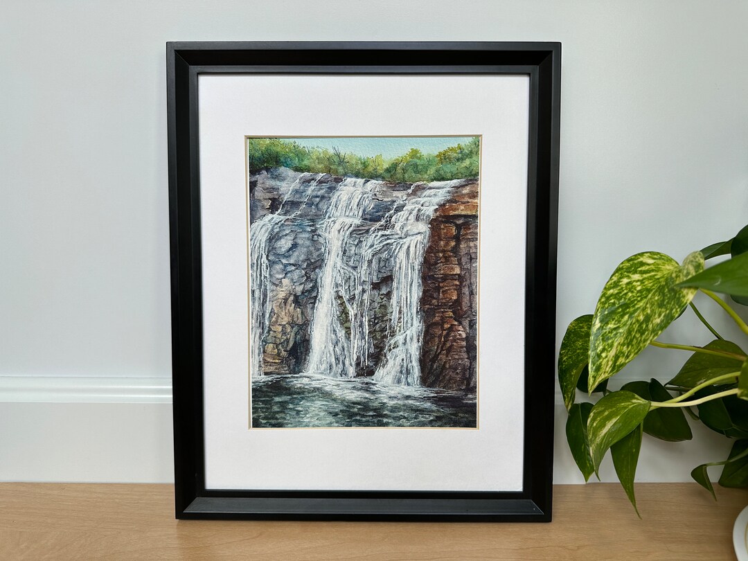 Mackenzie Falls Physical Art Print by Erica Stoddard Hand-painted ...