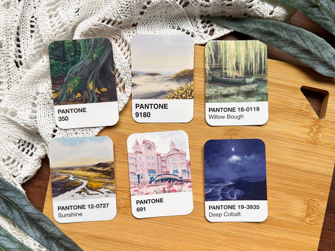 Landscape Pantone Art Painting Sticker Set Nature Lover Gift for Laptop ...