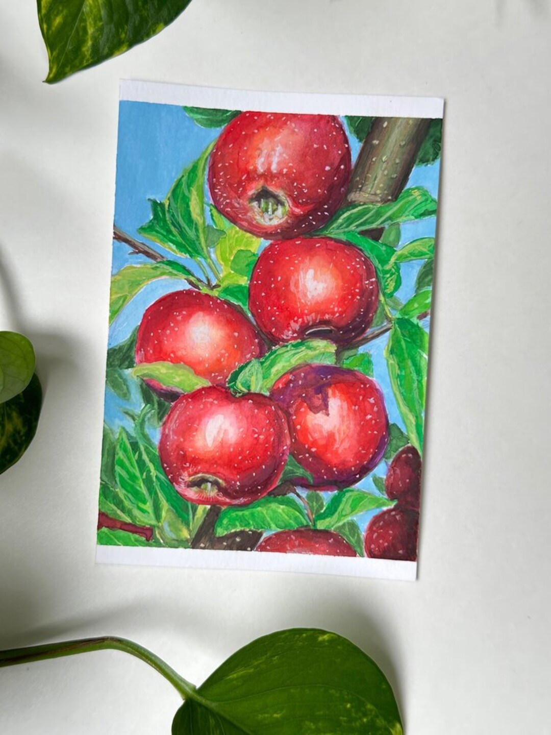 Apple Tree Art Print: Vivid Color Decor - Etsy