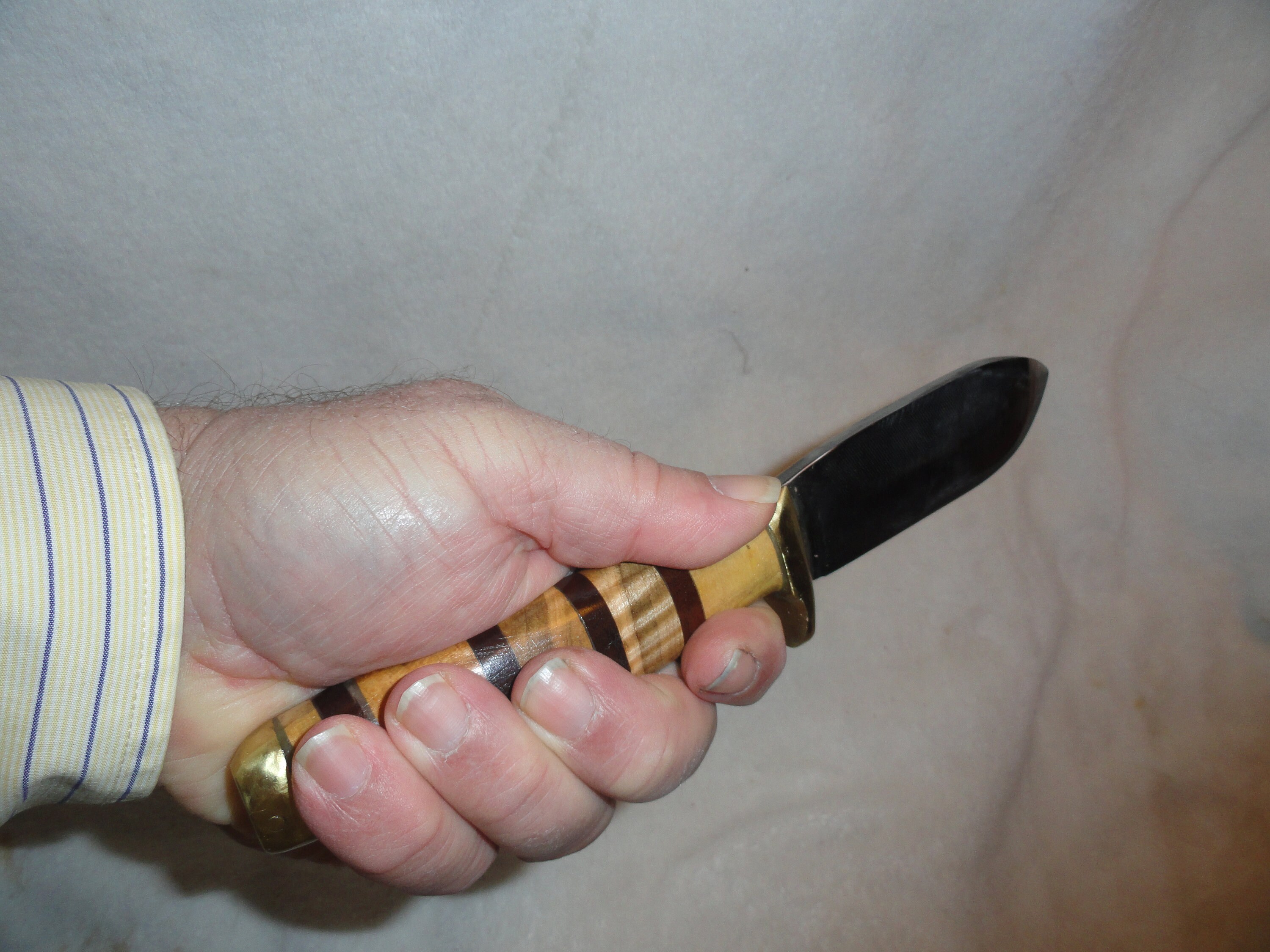 Hand Made File Knife stacked Wood Handle-leather Sheath - Etsy