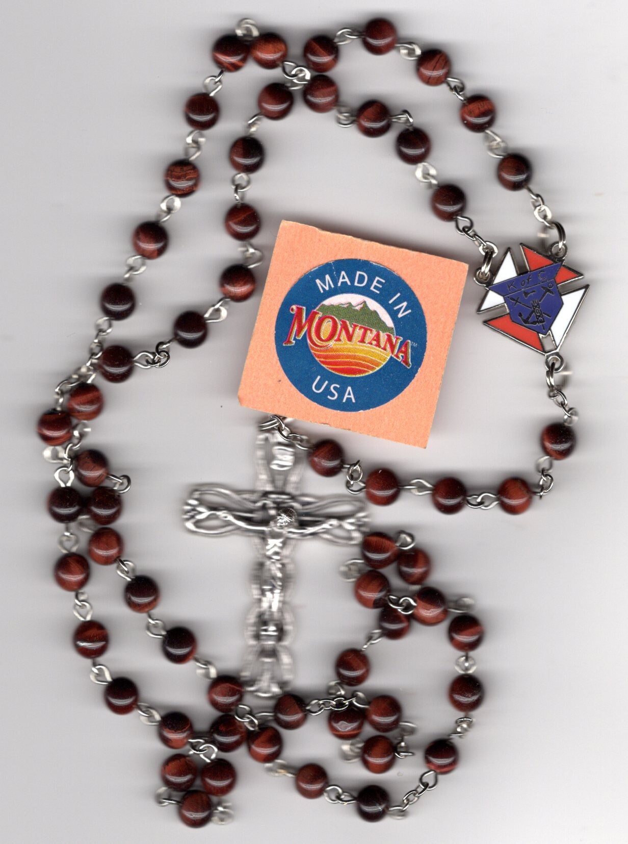 Knights of Columbus Catholic Rosary-6mm Red Tiger Eye Catholic - Etsy