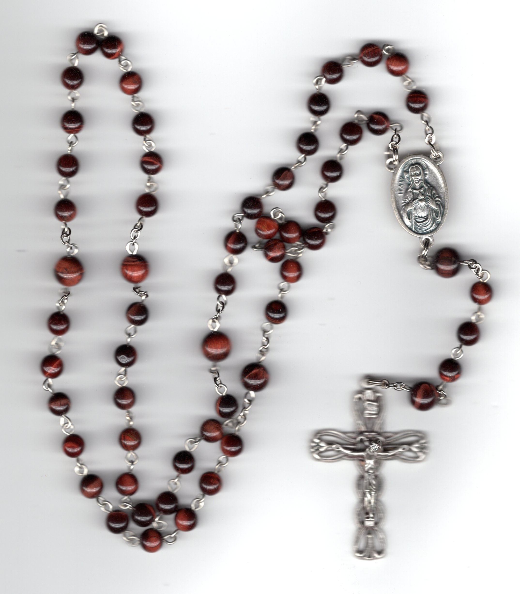 Knights of Columbus Catholic Rosary-6mm Red Tiger Eye Catholic - Etsy