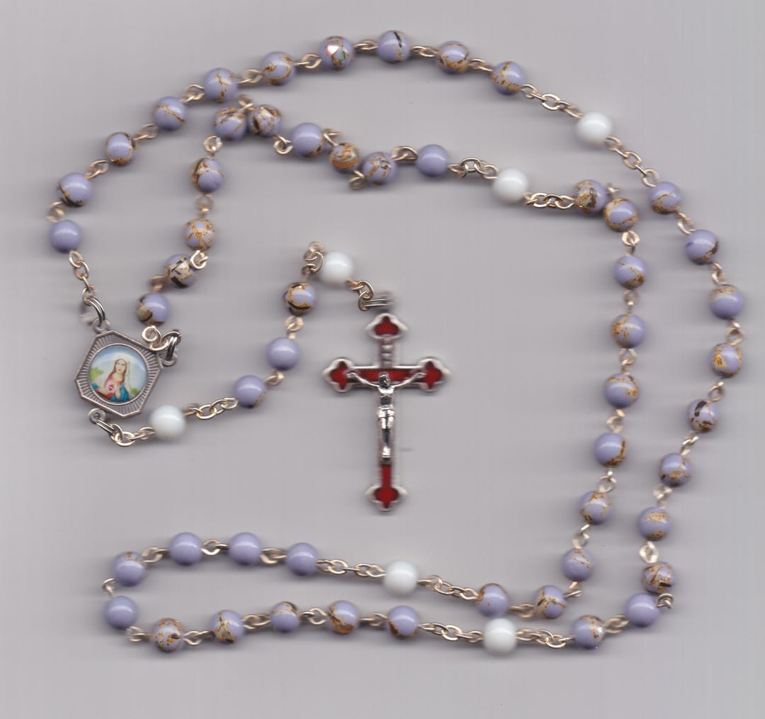 Catholic Rosary PURPLE/PLUMB Turquoise Shell 6mm Beads - Etsy