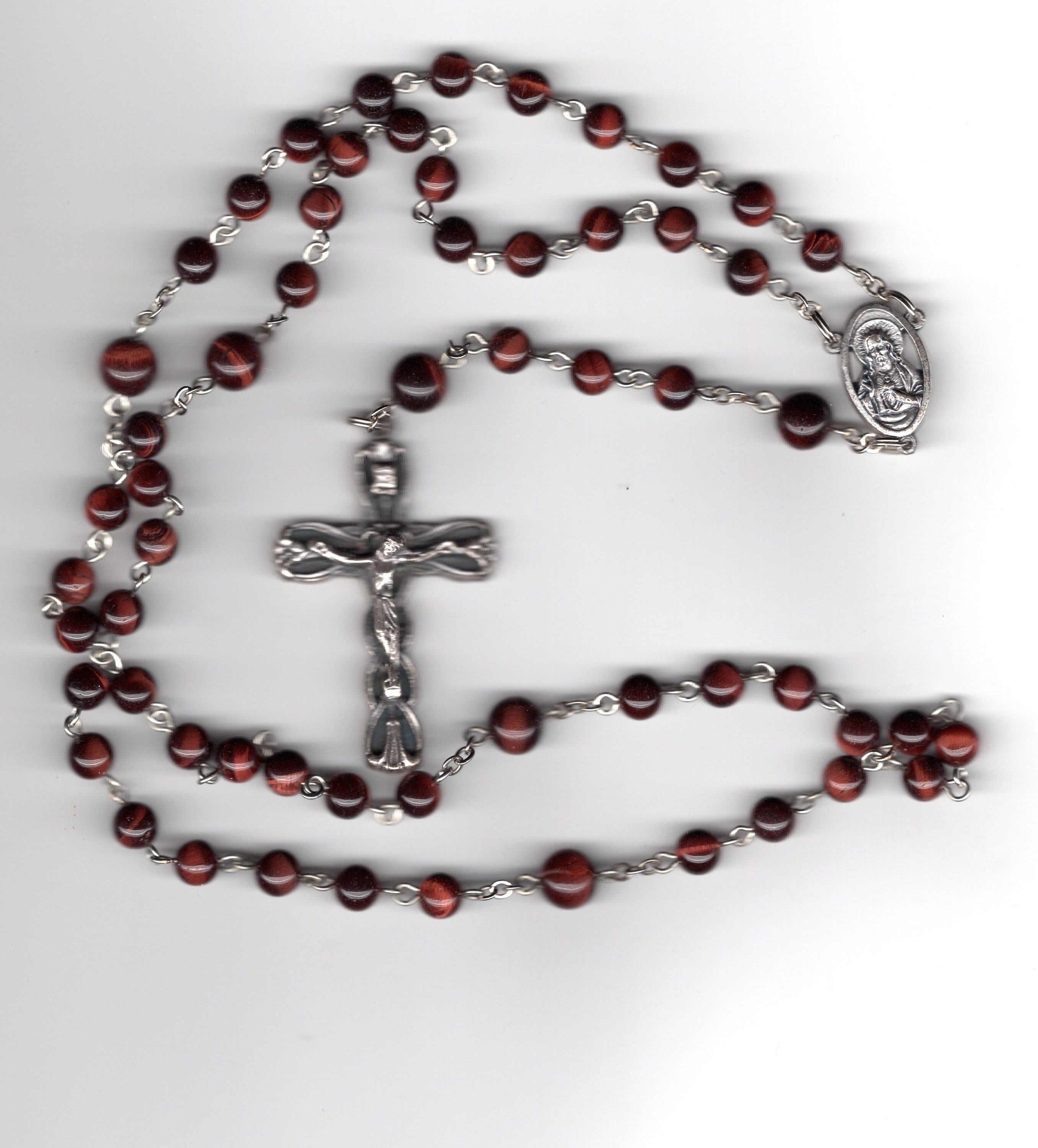 Knights of Columbus Catholic Rosary-6mm Red Tiger Eye Catholic - Etsy