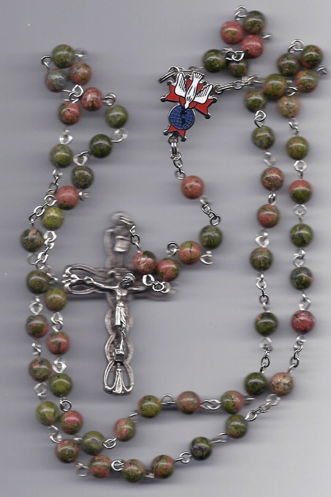 Knights of Columbus-unakite 6mm Beads-catholic Rosary See dan's Rosary ...