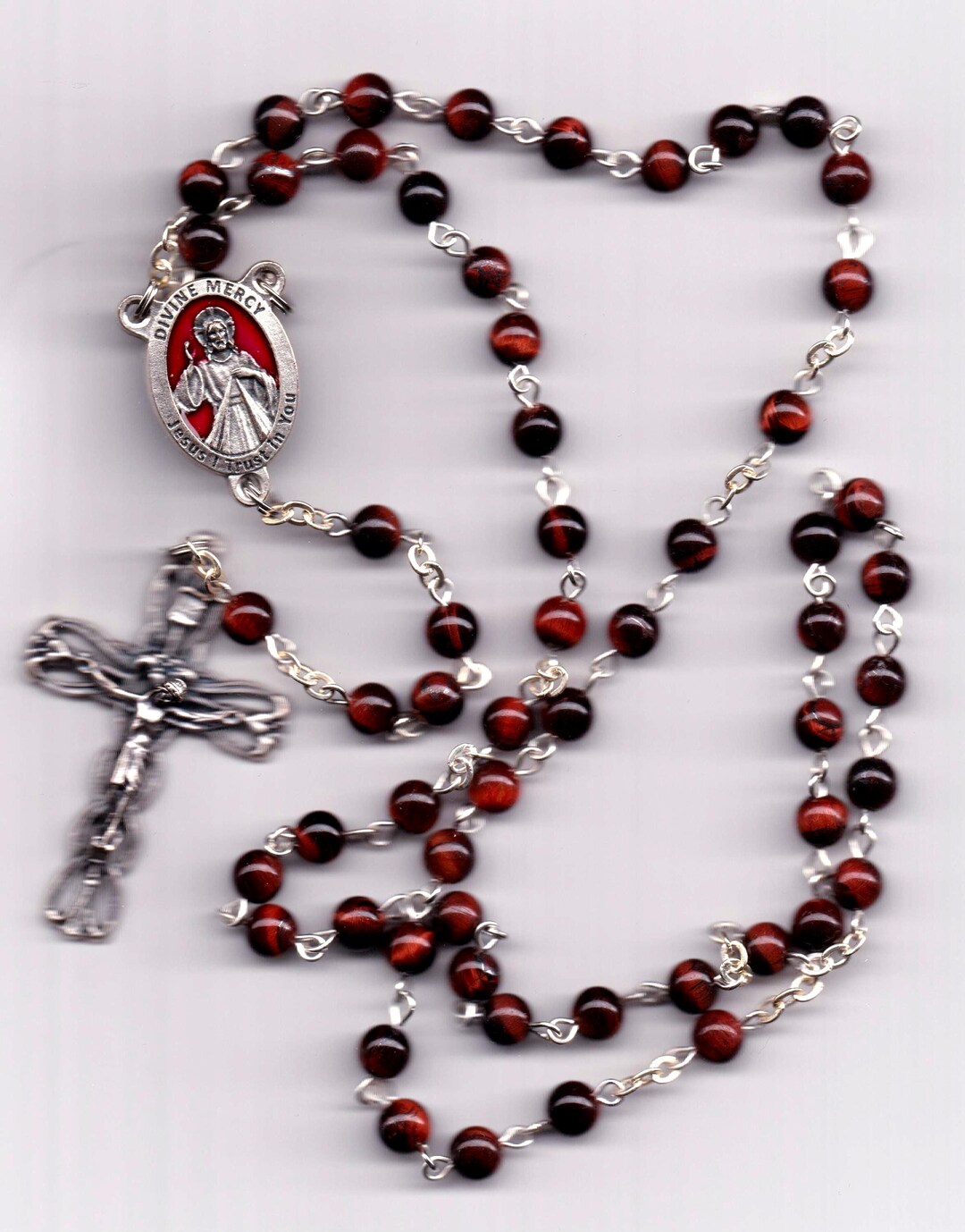 Catholic Rosary-6mm Red Tiger Eye Catholic Rosary "more at Dan's Rosary ...