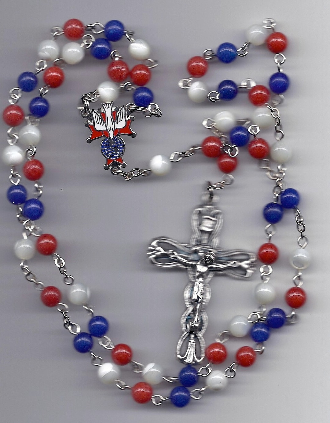Knights of Columbus - Red White and Blue Patriotic Rosary - Etsy