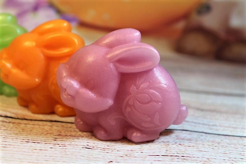 Easter Bunny Soap Favors 5 5 Bunny Soaps Easter Soaps | Etsy