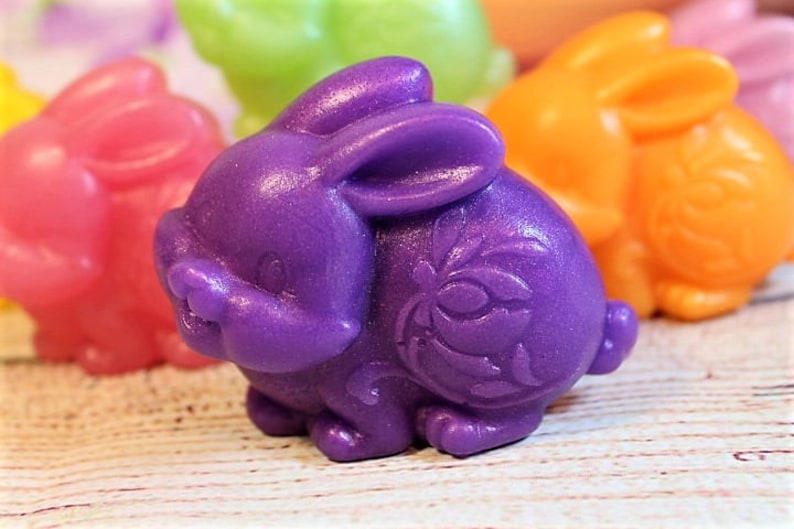 Easter Bunny Soap Favors 5 5 Bunny Soaps Easter Soaps | Etsy