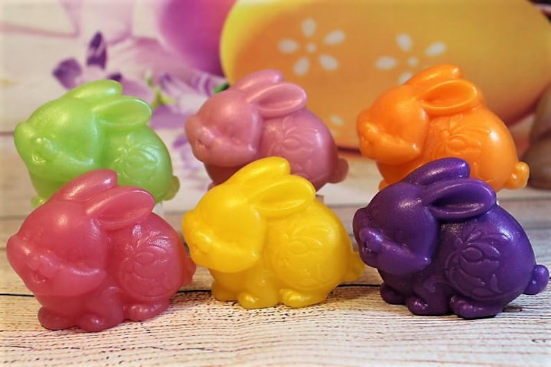 Easter Bunny Soap Favors 5 5 Bunny Soaps Easter Soaps | Etsy