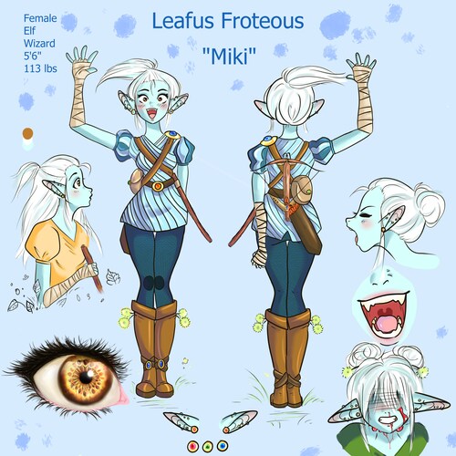 Character Design Reference Sheet Dungeons and Dragons | Etsy