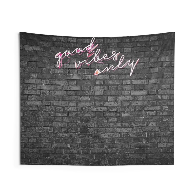 Brick Neon Good Vibes Bulletin Board Tapestry - Etsy