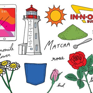Custom Digital Illustration of 10 Favourite Things - Personalized Gift ...