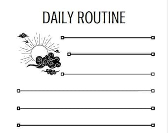 Daily Routines Printable Template - Bonus- Free Printable Thank-you ...