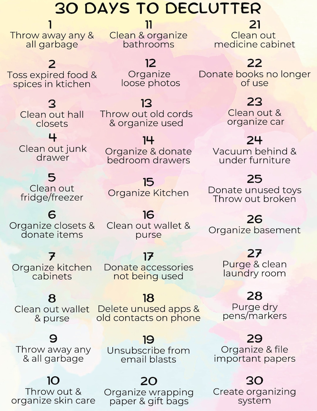 30 Days to Declutter - Etsy