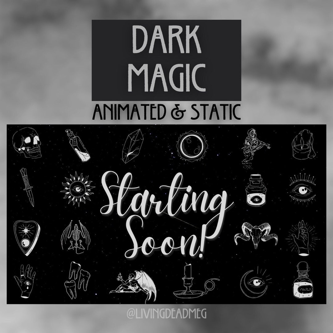 Dark Magic Animated & Static Stream Screen Overlays | Twitch Overlays ...