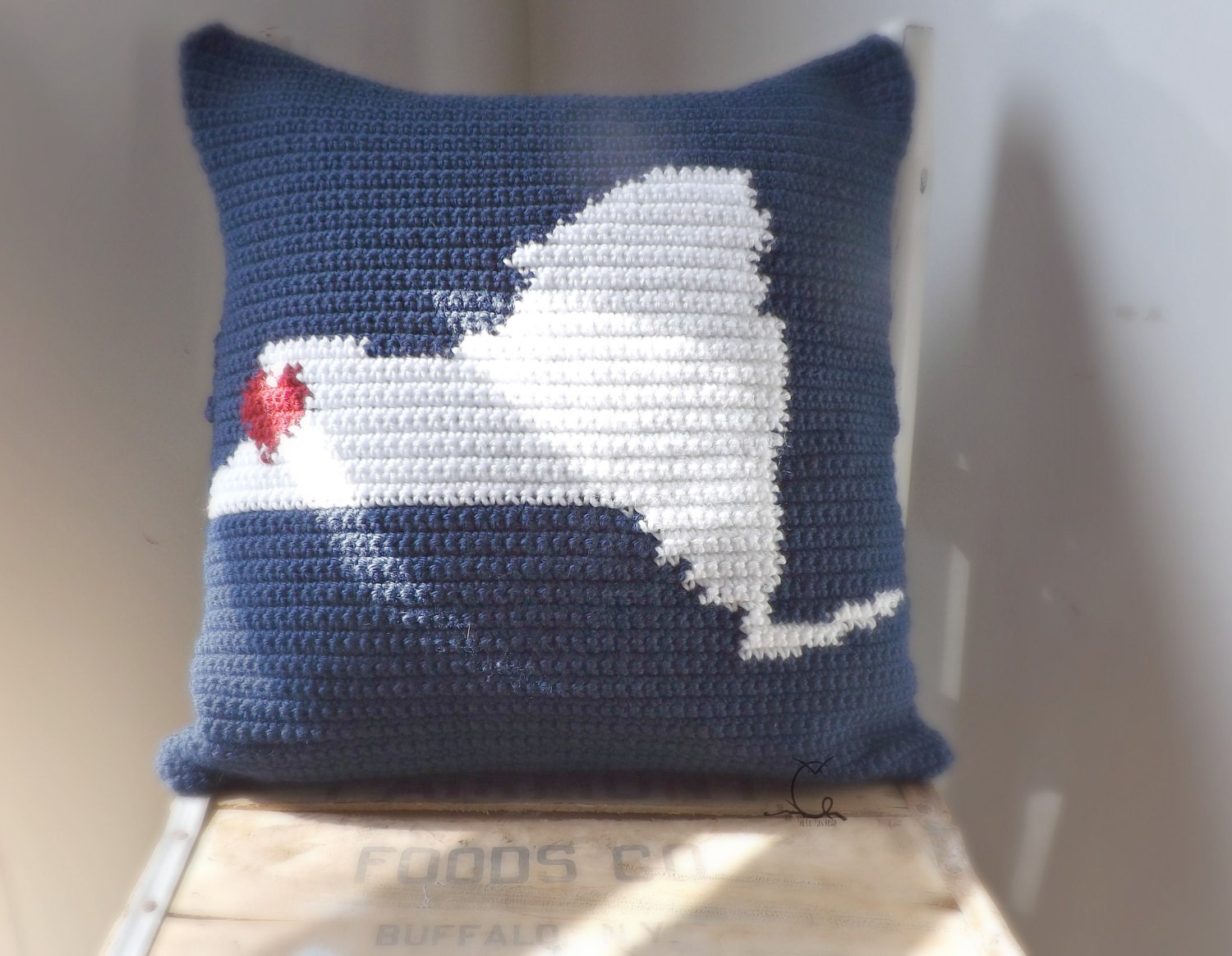 New York State Love Crocheted Graph Pillow Pattern - Etsy