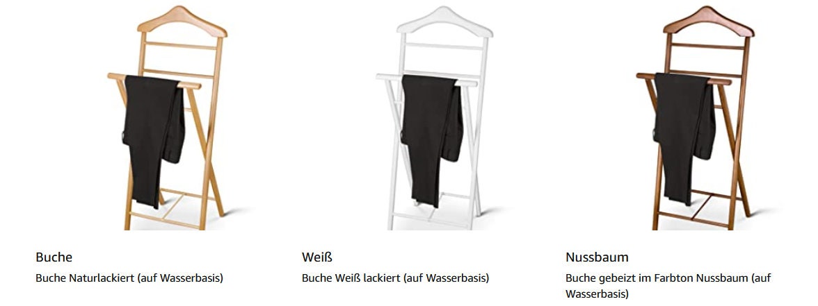 Valet Clothes Butler Valet Stand Solid Beech Wood in 3 Colors - Etsy Canada