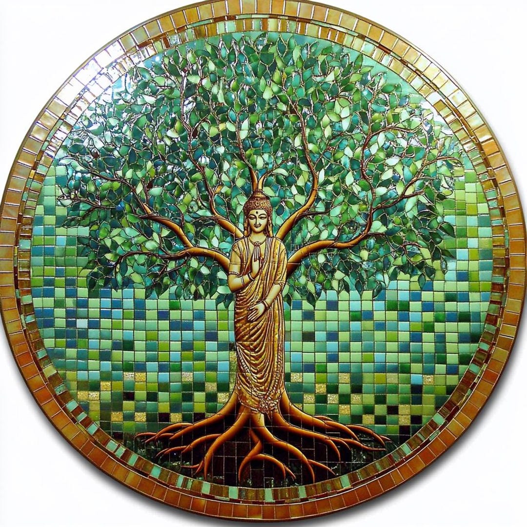 Mosaic Kalpavriksha Design the Wish-fulfilling Tree for Prosperity - Etsy