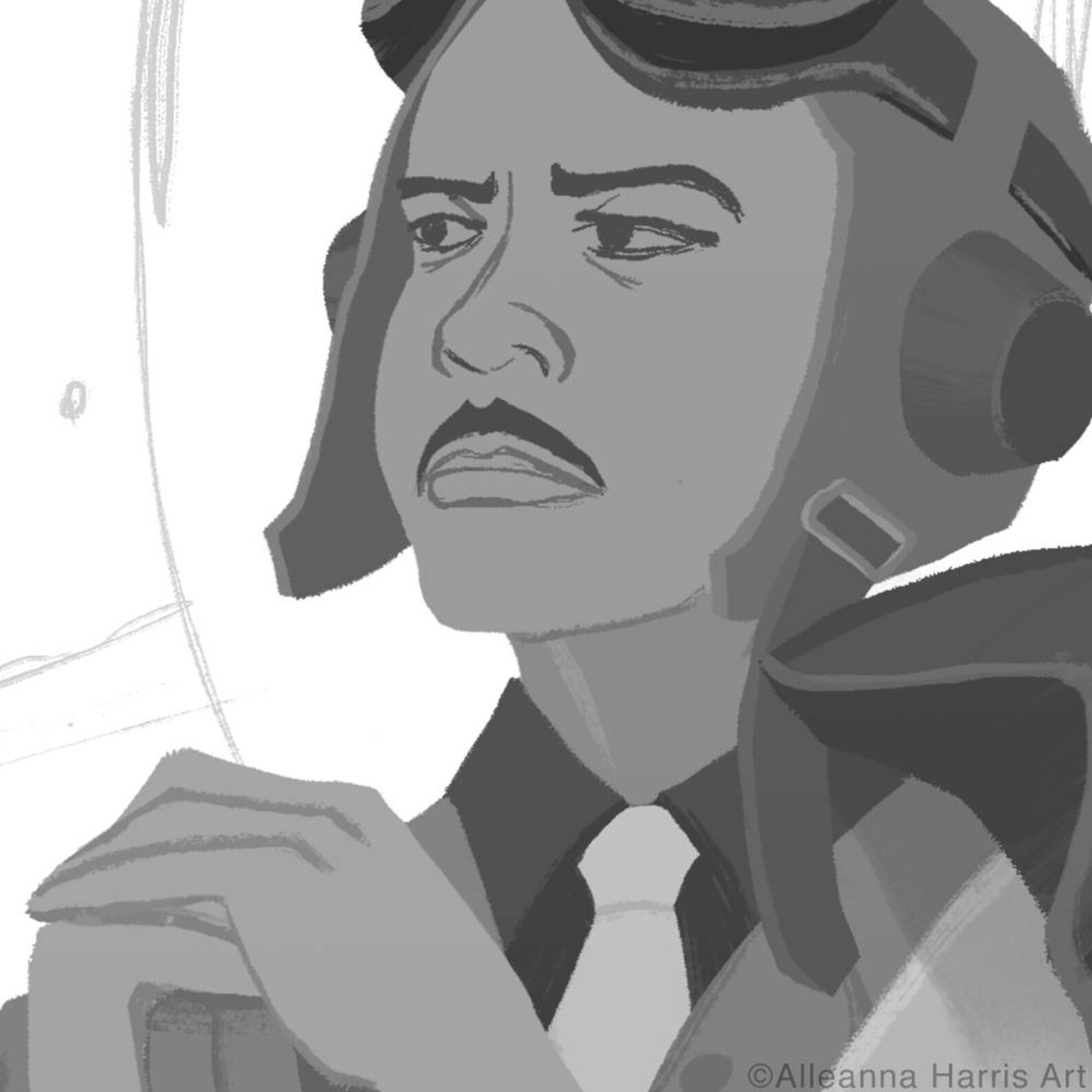 Benjamin O. Davis Jr. Illustration / Tuskegee Airmen Art - Etsy