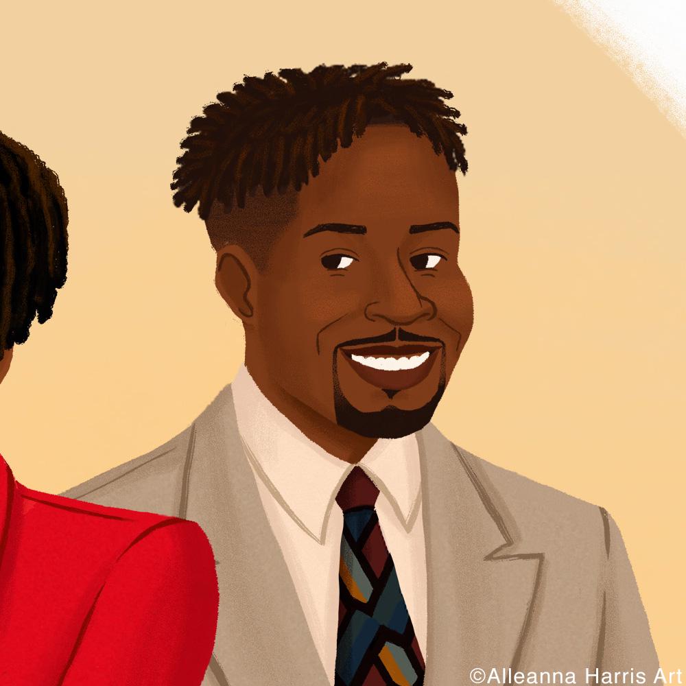 Maxine Shaw and Kyle Barker Art Print / Living Single Illustration - Etsy