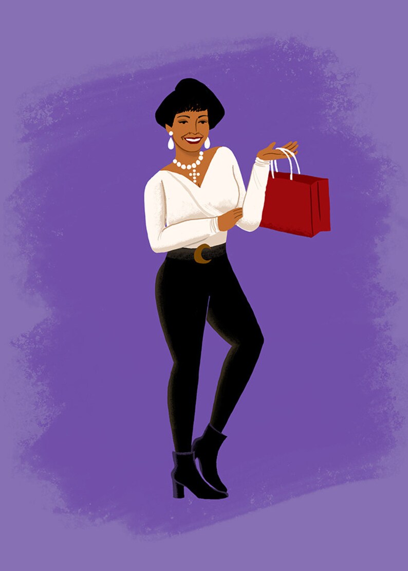 Regine Hunter Art Print / Living Single Illustration - Etsy