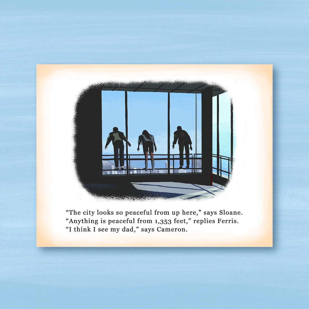 Ferris, Sloane & Cameron Sears Tower Illustration / Ferris Bueller's ...