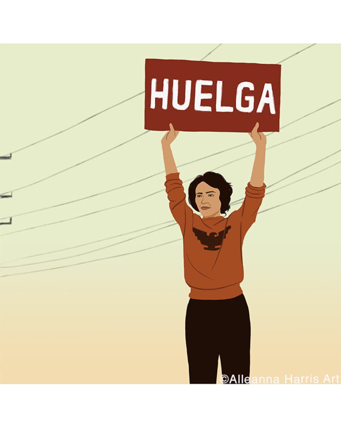 Dolores Huerta Illustration / Women's History Art Print | Etsy
